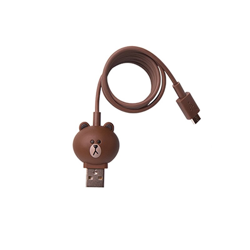Micro-USB 5-pin Smartphone Connection Cable (Line Friends – Brown ...