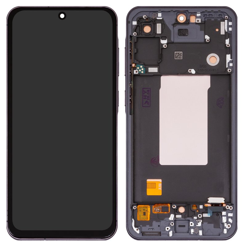 Pantalla LCD puede usarse con Samsung A566 Galaxy A56, negro, con marco ...